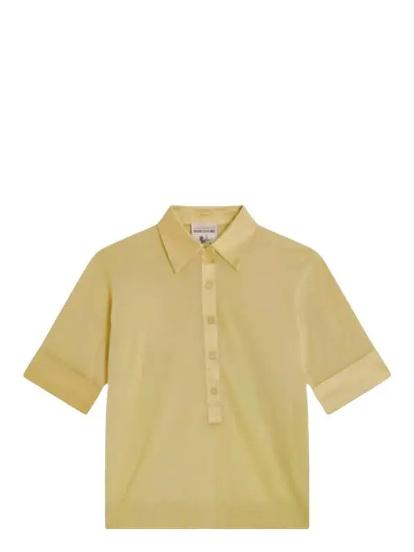 SEMICOUTURE Short-sleeve Polo Top - Yellow