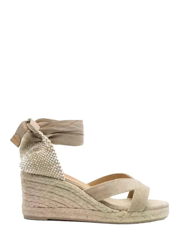 CastaÑer Cross-strap Beaded Espadrilles - Neutrals