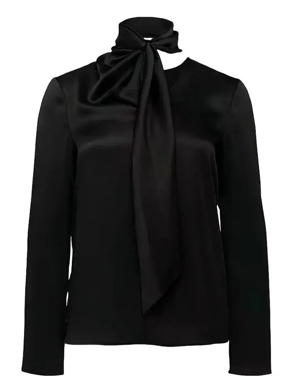 Alberta Ferretti Satin Blouse - Black