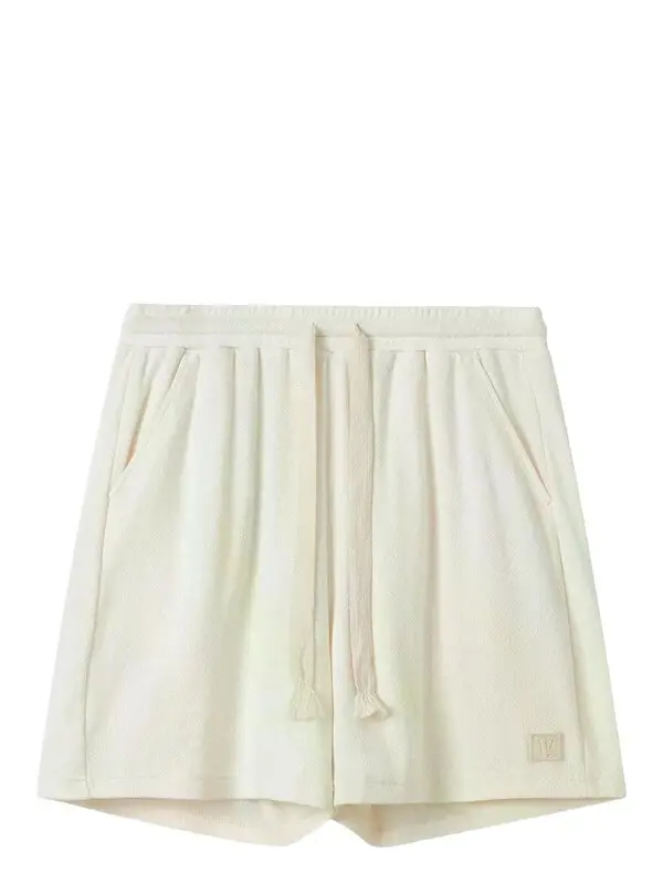 FIVE CM Cotton Shorts With Drawstring Detail - Neutrals