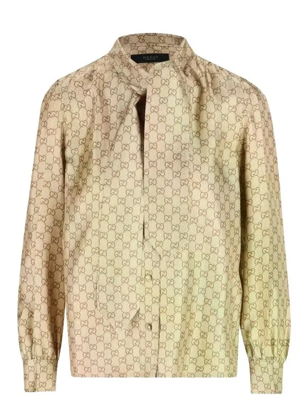 Gucci Gg-pattern Shirt - Neutrals