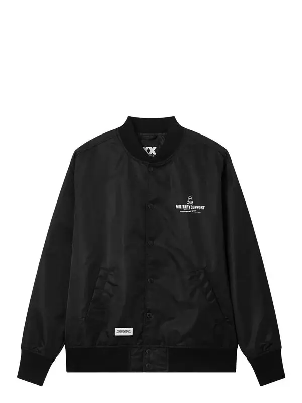 FINGERCROXX Printed Bomber Jacket - Black