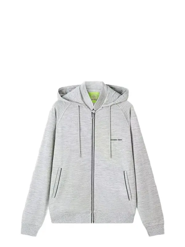 Shanghai Tang Logo-detail Hoodie - Grey