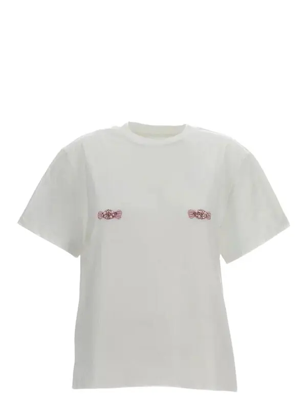 DES_PHEMMES Appliqué T-shirt - White