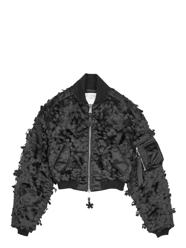 Cecilie Bahnsen Floral Bomber Jacket - Black