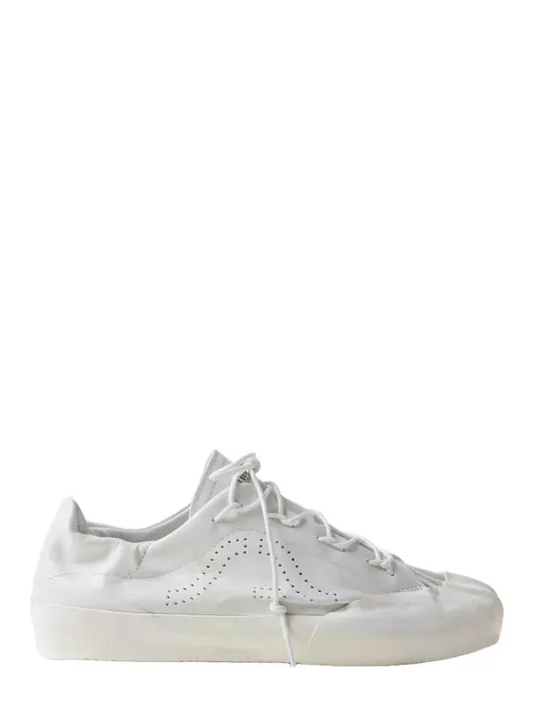 SPRINGA Perforated Leather Low-top Sneakers - White