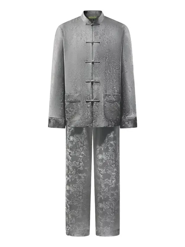Shanghai Tang Patterned Tang Pyjama Set - Grey