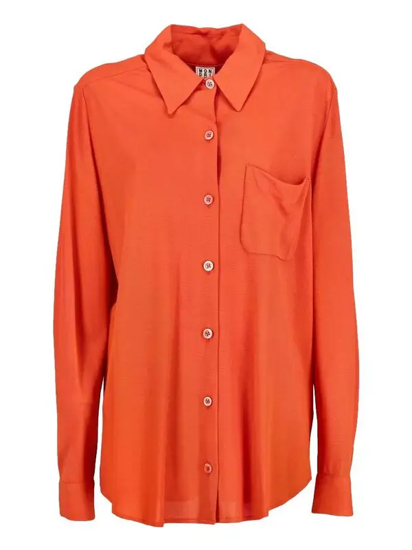 MONDRAIN Chest-pocket Shirt - Orange