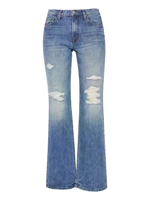 MOTHER Distressed Bootcut Jeans - Blue