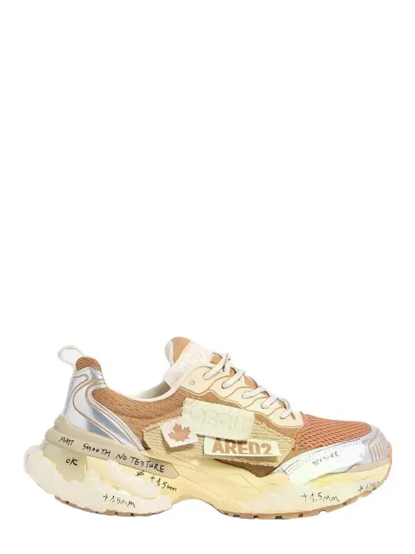 Dsquared2 Faster Logo-patch Sneakers - Neutrals