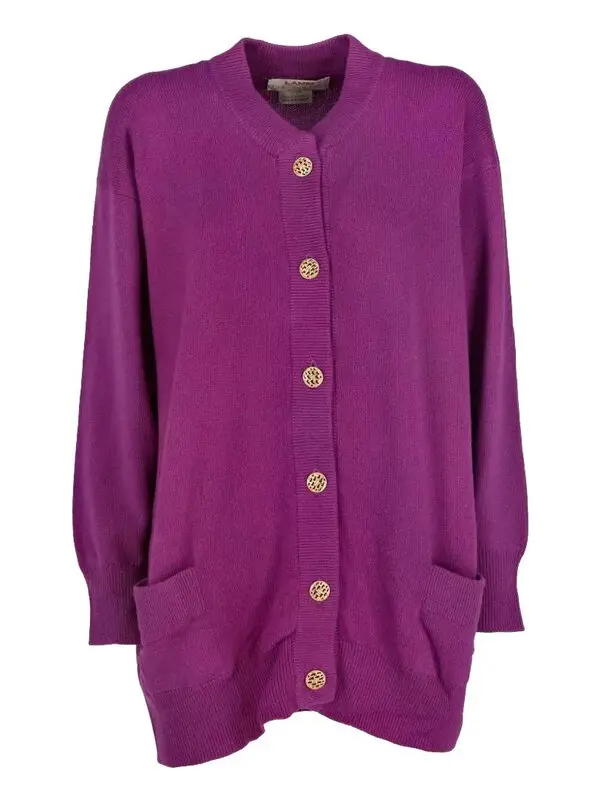 BALLANTYNE Buttoned Cashmere Sweater - Purple