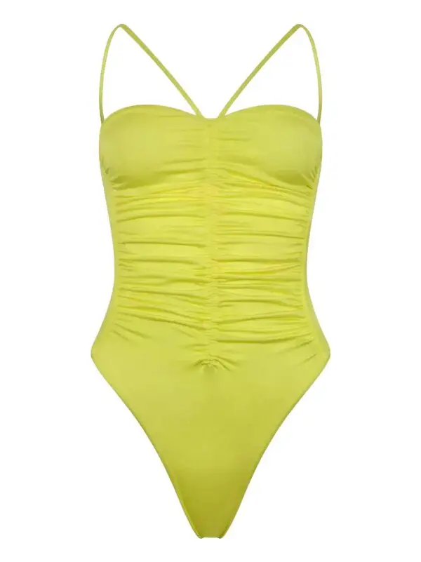 Dsquared2 Signature Ruched One-piece - Yellow