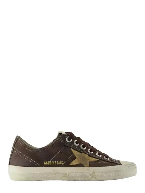 GOLDEN GOOSE Star V-star 2 Lace-up Sneakers - Brown