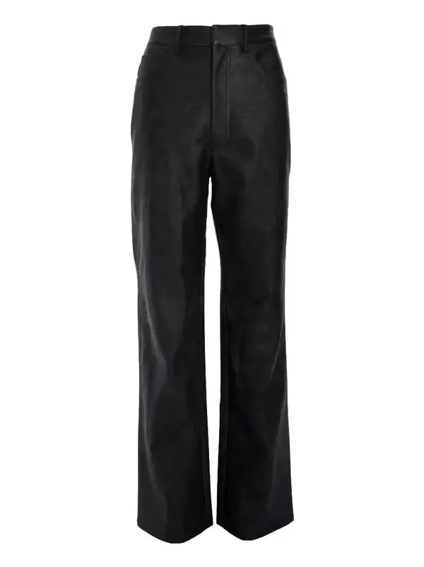 ROTATE BY BIRGER CHRISTENSEN Textured Straight Trousers - Black