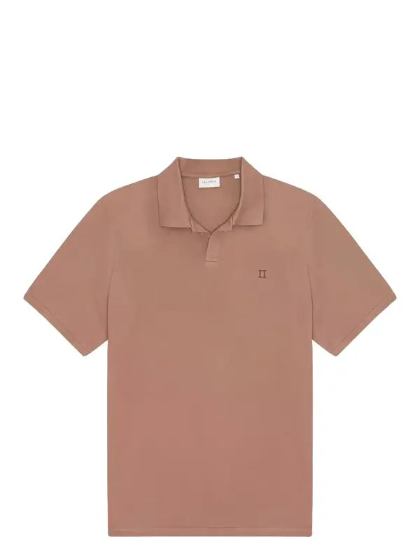 LES DEUX Logo Polo Shirt - Brown