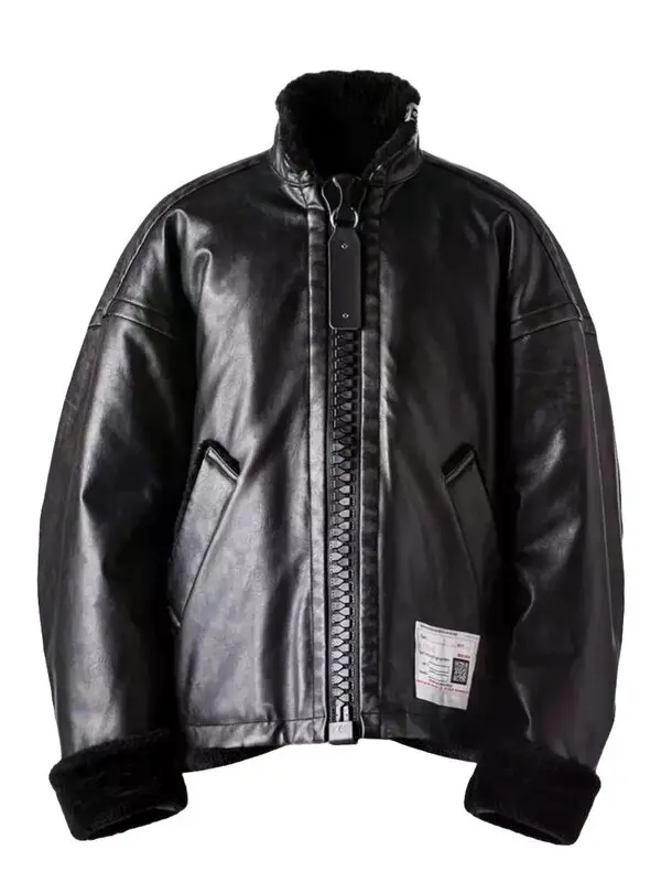 Mihara Yasuhiro Leather Jacket - Black