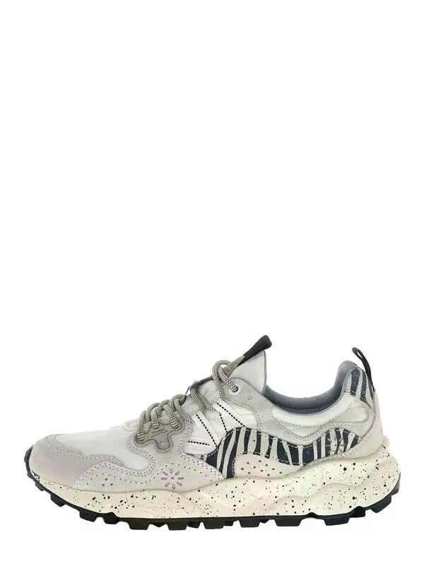 FLOWER MOUNTAIN Yamano 3 Uni Zebra-print Sneakers - Neutrals