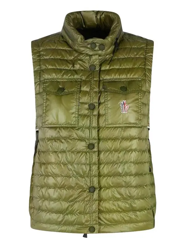 Moncler Padded Buttoned Gilet - Green