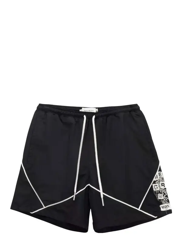 HONOR THE GIFT Graphic-print Shorts - Black
