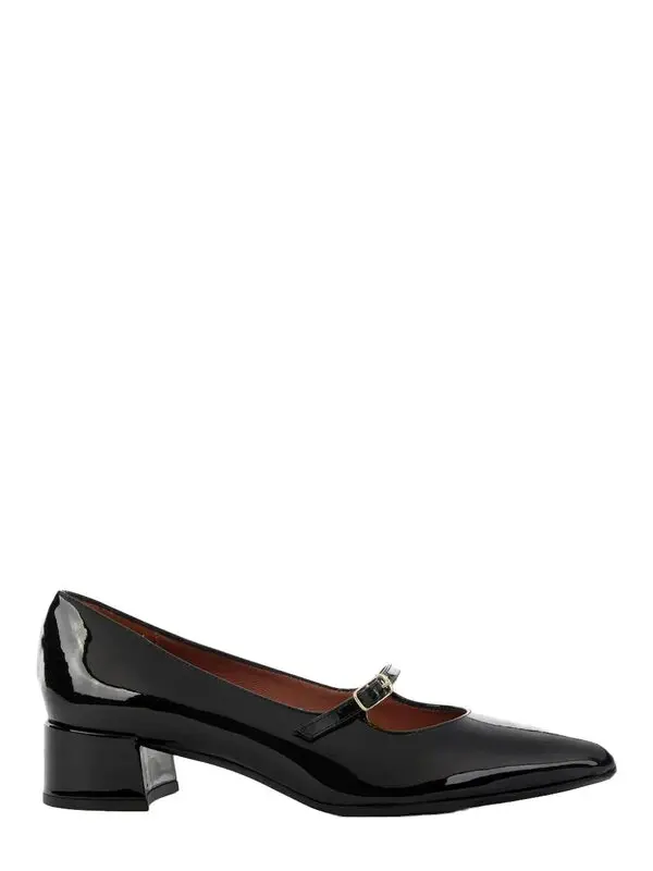 Status Pointed Leather Pumps - Black