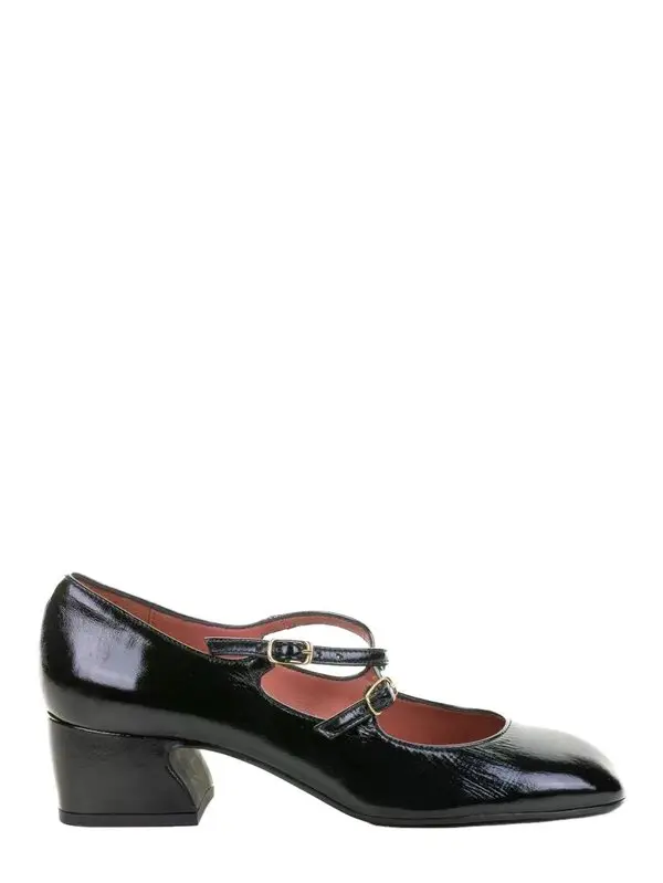 Status Buckled Leather Pumps - Black