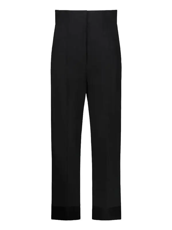 Khaite Rae Stepped-hem Trousers - Black