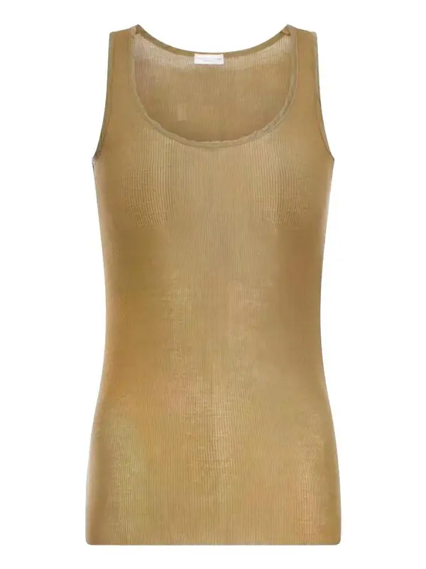 ROBERTO COLLINA Ribbed Tank Top - Green