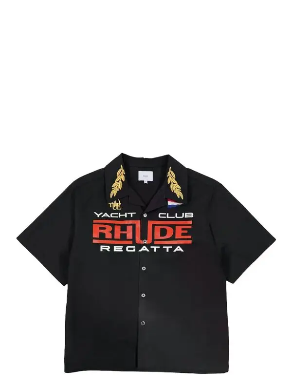 Rhude Regatta Logo-print Shirt - Black