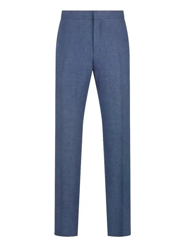 Zegna Elasticated Waistband Trousers - Blue