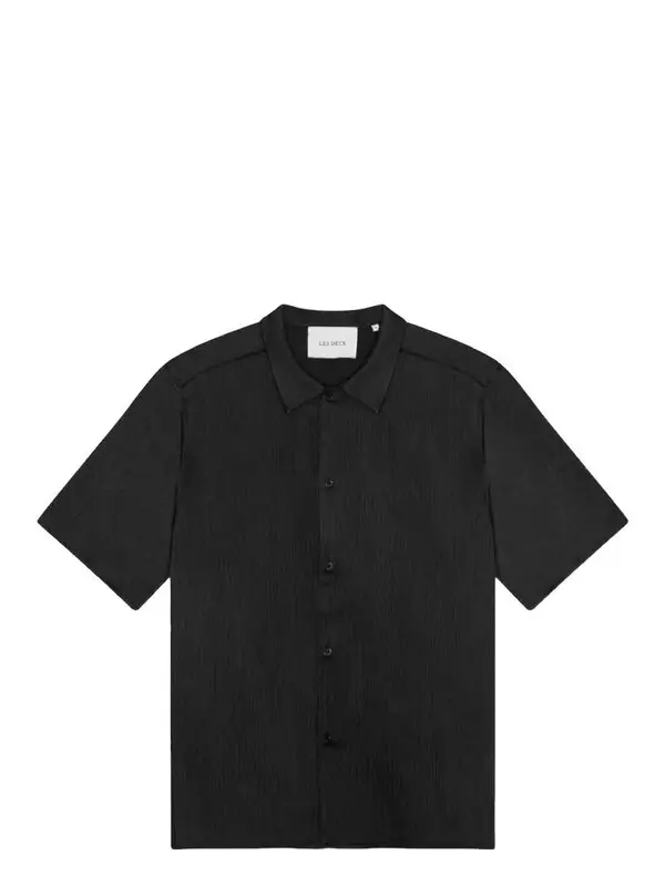 LES DEUX Hector Plissé Shirt - Black