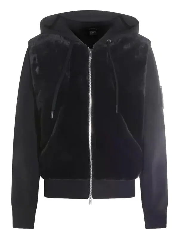 Moose Knuckles Fur Hooded Jacket - Black