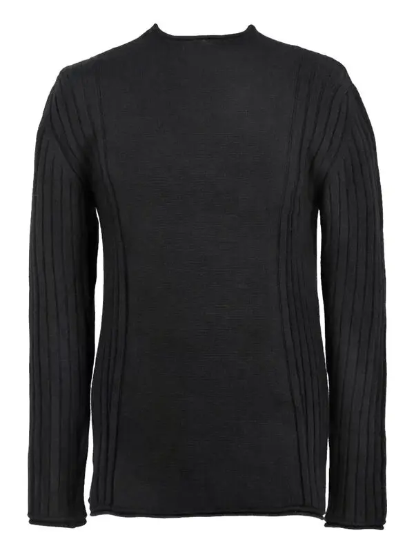Gianfranco Ferre Ribbed Knit Sweater - Black