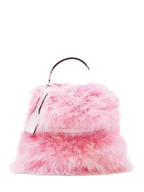 Moschino Feather Buckled Tote - Pink