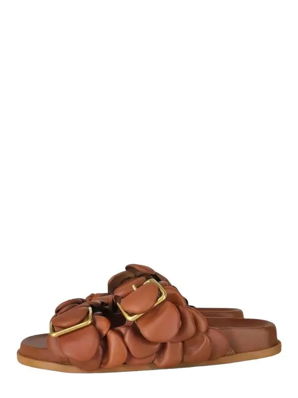 Valentino Garavani Atelier 03 Rose Leather Sandals - Brown