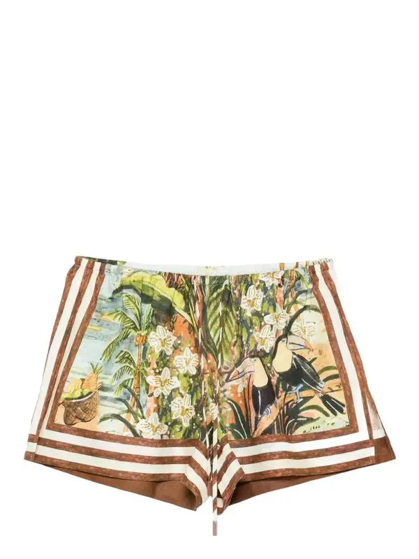 ALEMAIS Printed Short - Brown