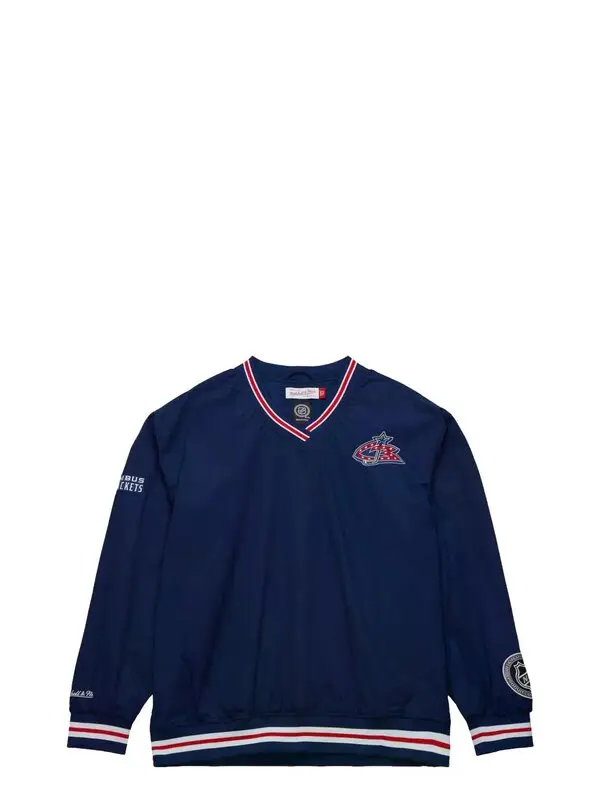 Mitchell & Ness Nhl Columbus V-neck Sweatshirt - Blue