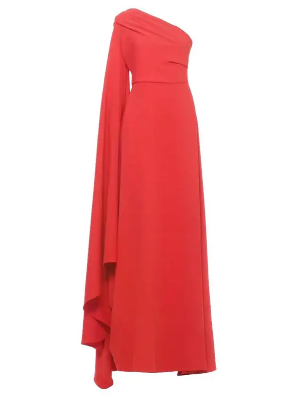 Solace London One-shoulder Floor Length Dress - Red