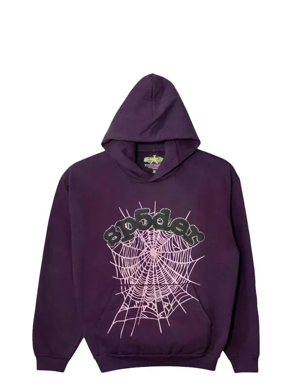 SP5DER Graphic Web Hoodie - Purple