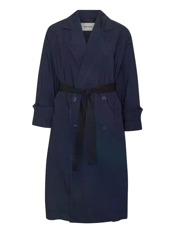 Henrik Vibskov Double-breasted Belted Coat - Blue