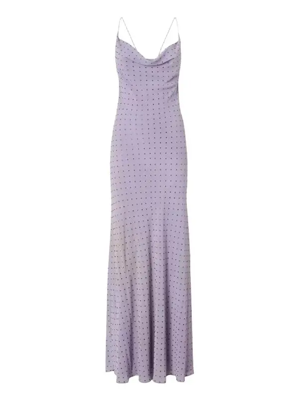 Pinko Polka-dot Maxi Dress - Purple