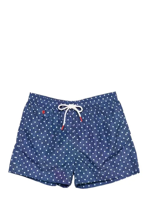 Kiton Polka-dot Swim Shorts - Blue