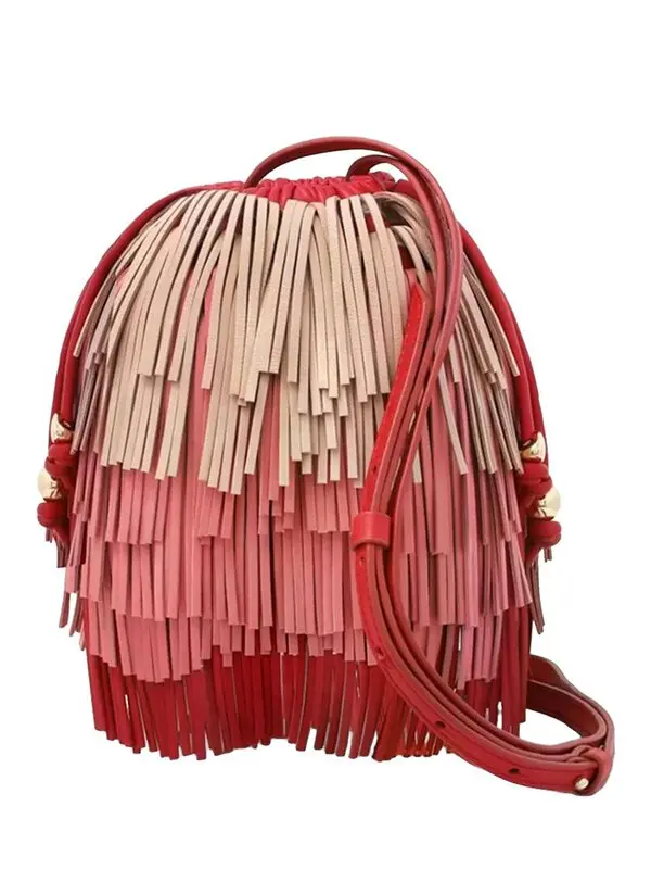 Zimmermann Fringe Cross Body Bag - Red