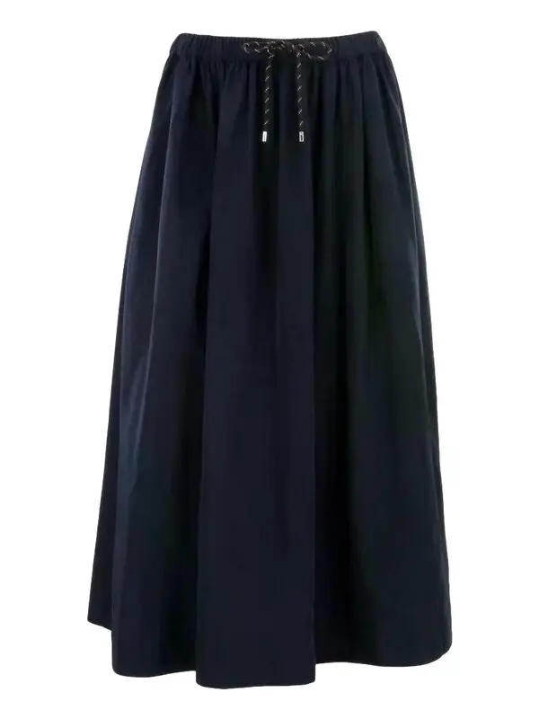 Veronica Beard Bates Drawstring Midi Skirt - Blue