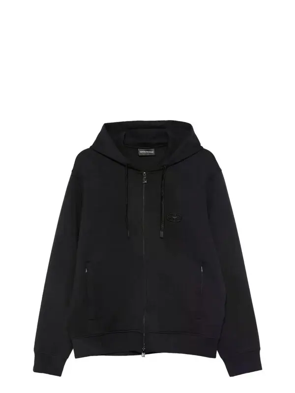 Emporio Armani Logo Hoodie - Black