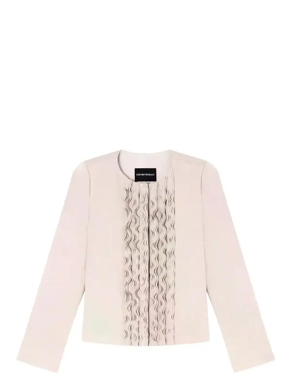 Emporio Armani Ruffled Jacket - Neutrals