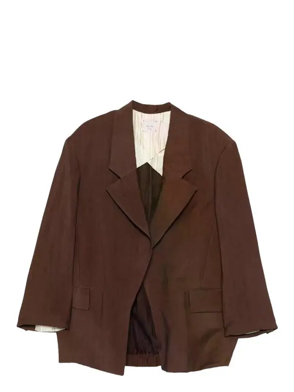 ALYSI Collared Jacket With Pockets - Brown