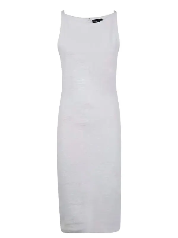 Emporio Armani Sleeveless Midi Dress - White