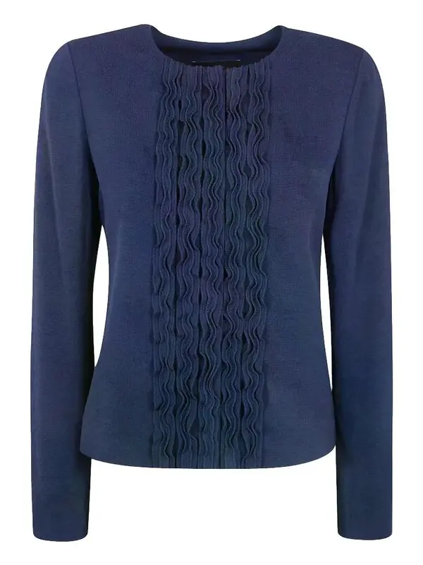 Emporio Armani Ruffled Jacket - Blue