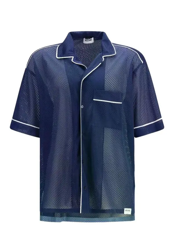 Moschino Buttoned Mesh Shirt - Blue