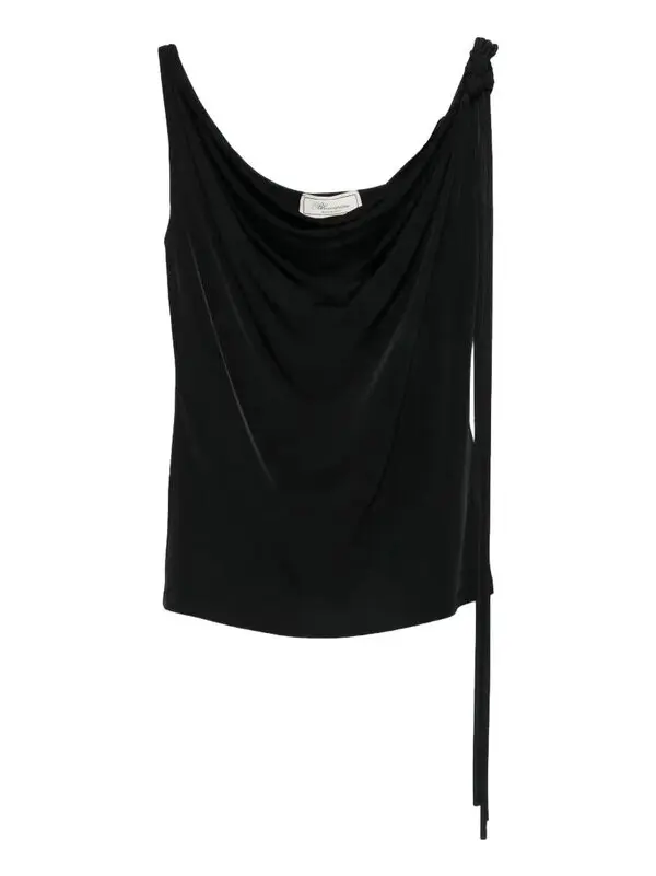 Blumarine Tie-detail Sleeveless Top - Black